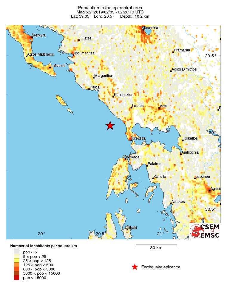 Power cuts, material damages as 5.2R strike Preveza, West Greece