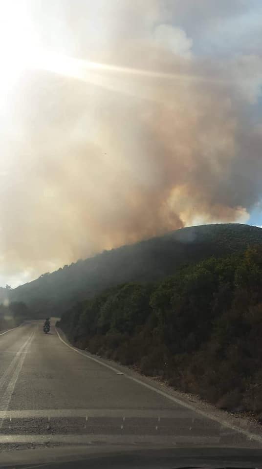 Zakynthos: Two fires break out simultaneously in Maries (UPD)