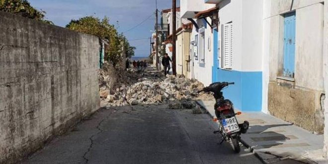Earthquake 6.7R elevates the island of Samos 18-25 cm