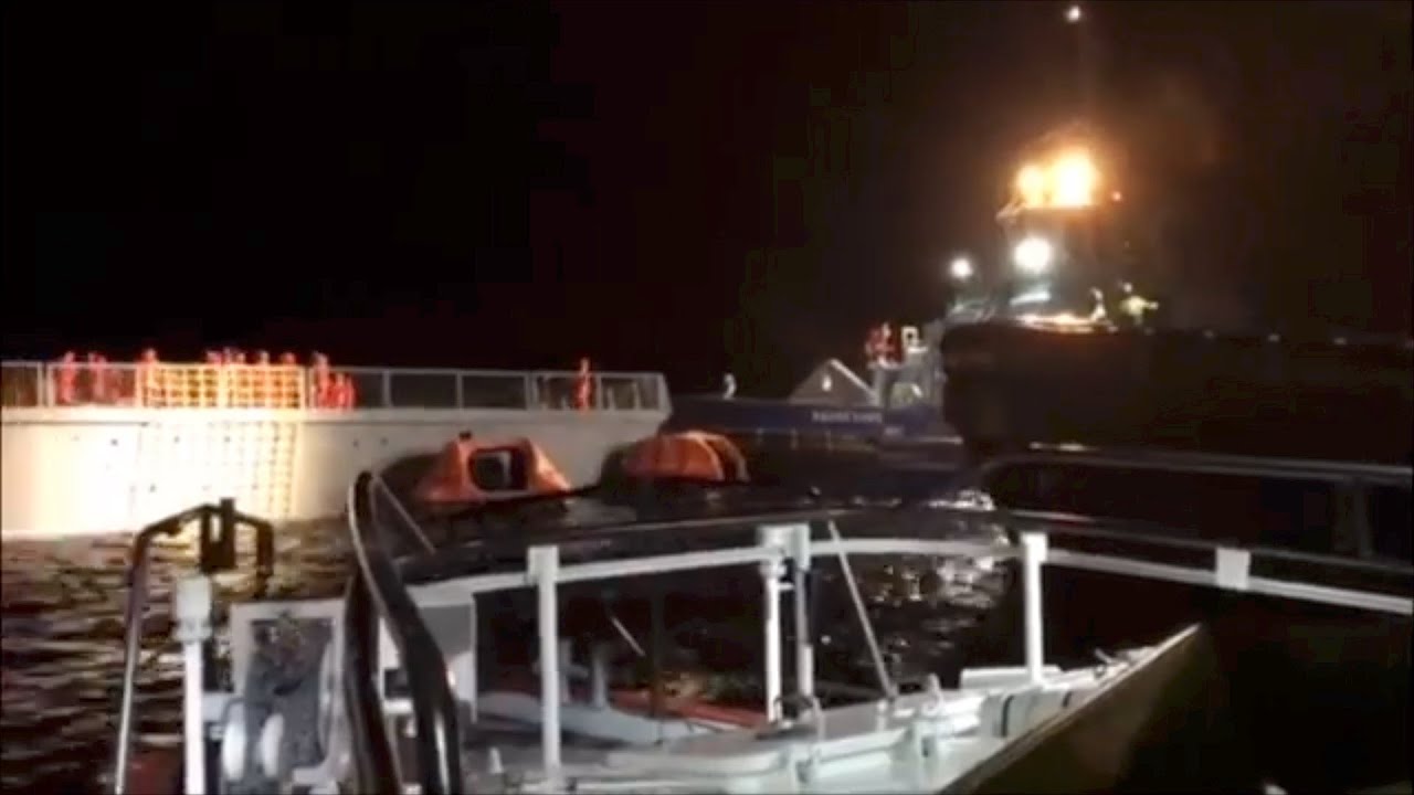 Norwegian frigate at risk of sinking after collision with Greek-owned ...